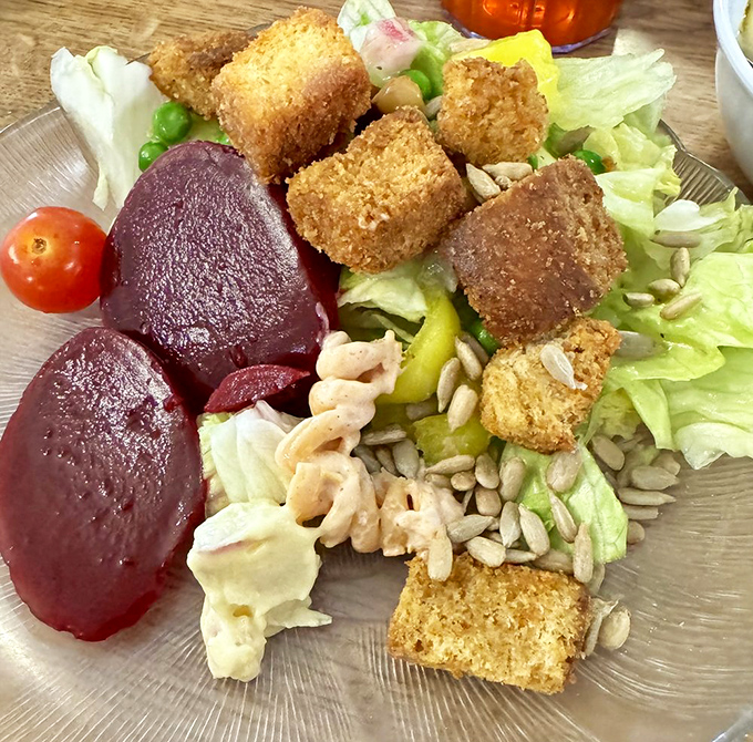 A salad that actually makes you want to eat your vegetables, featuring beets that taste nothing like the canned nightmares of childhood.