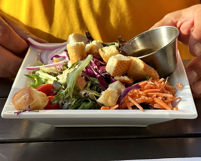 A salad that proves vegetables can hang with the cool kids when dressed properly and given the right company.