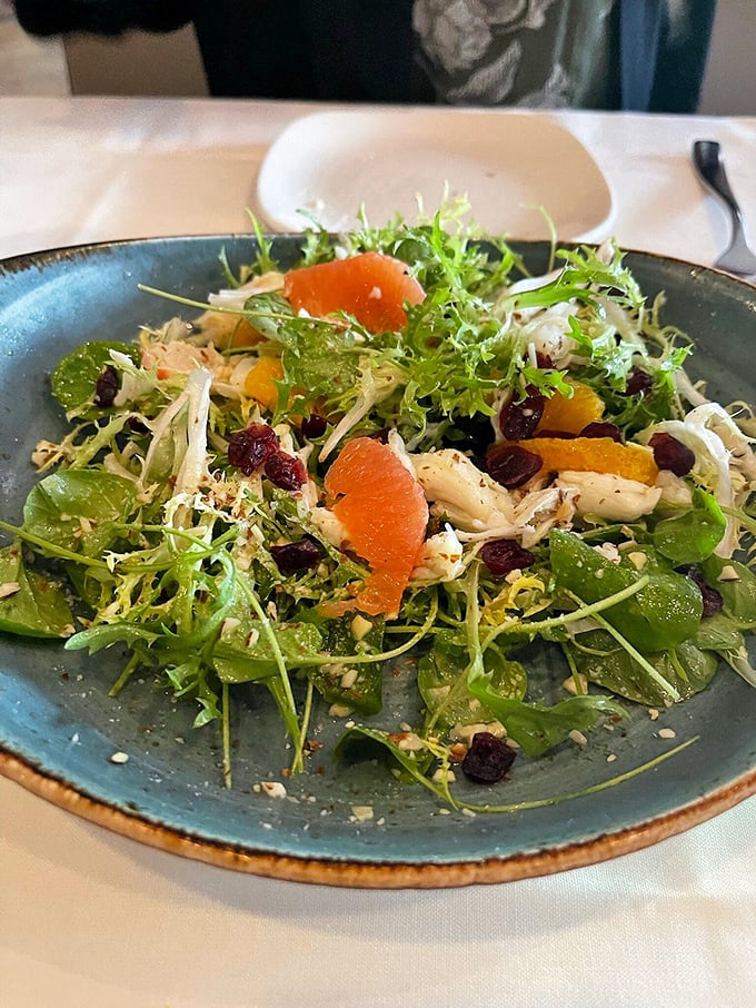 A salad that finally answers the question: "How do you make vegetables the star of the show?" Add crab, citrus, and a sprinkle of genius.