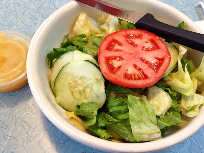 A garden-fresh salad that proves even diners know their way around vegetables &ndash; the perfect counterpoint to all that delicious diner decadence.