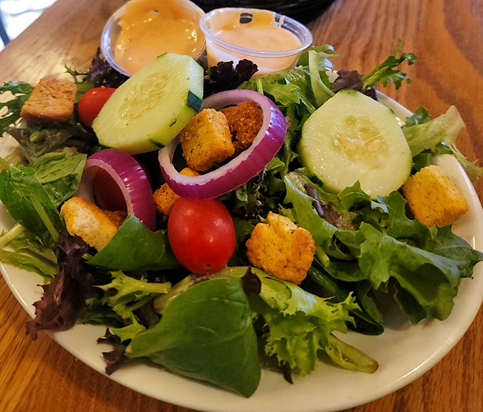 A salad that doesn't apologize for being healthy&mdash;it's too busy showing off its fresh ingredients and perfect dressing ratio.