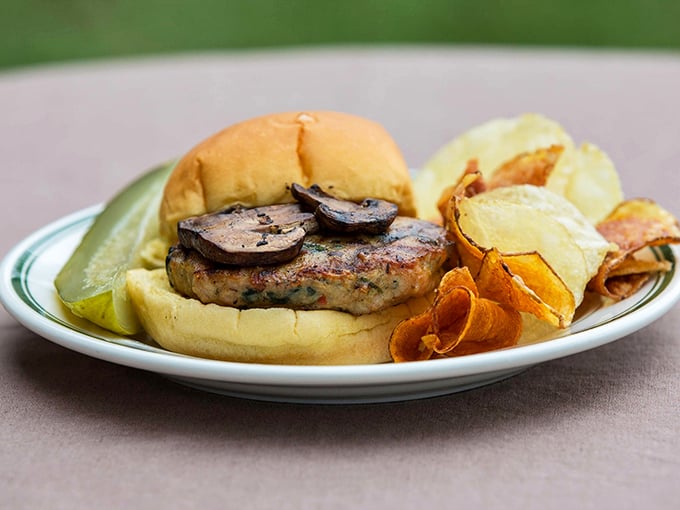 A burger that makes other burgers feel inadequate. Those grilled mushrooms aren't just toppings&mdash;they're a declaration of culinary intent.