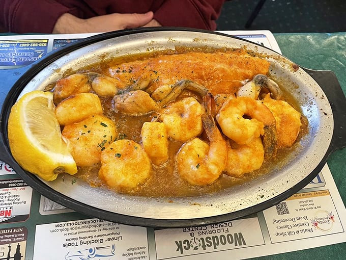 Seafood swimming in buttery goodness&mdash;these shrimp look like they've found their happy place, and soon that place will be your stomach.