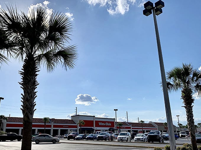 Local shopping plazas offer necessities without requiring GPS navigation or parking lot survival skills.
