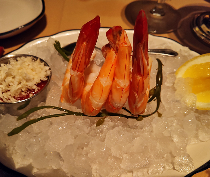 Shrimp cocktail that stands at attention, nestled on ice like jewels&mdash;the appetizer equivalent of dressing for the occasion.