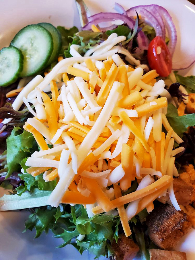 A side salad that actually deserves to be called a salad, not just the obligatory green afterthought most restaurants serve.