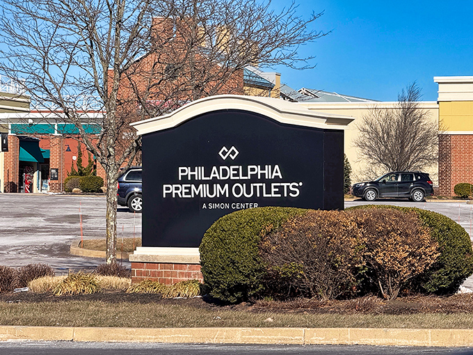 The sign says it all&mdash;premium shopping without the premium prices. Like finding a Michelin-starred meal at diner prices.