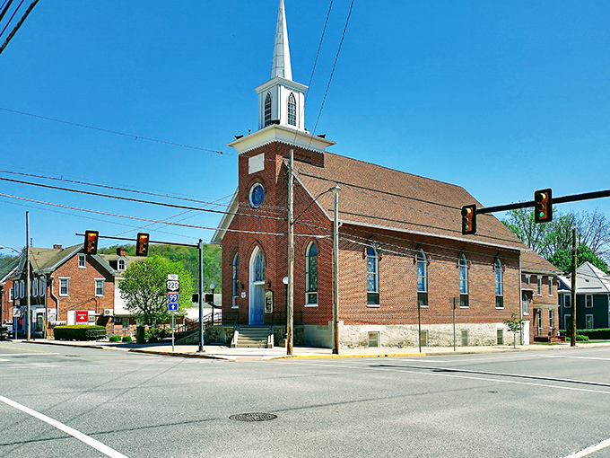 This brick church has likely witnessed more Bedford weddings, funerals, and Sunday best outfits than any building in town.