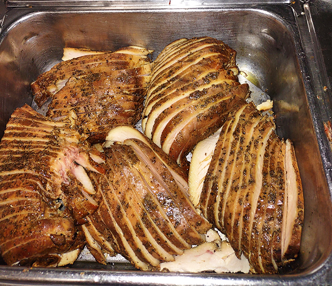 Sliced turkey that proves poultry deserves its place in the barbecue pantheon&mdash;tender, juicy, and kissed with just enough smoke.