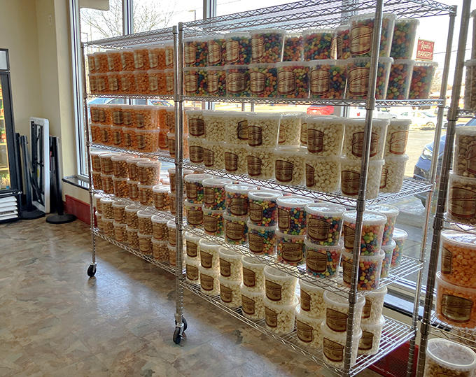 Snack shelves that would make a pandemic hoarder blush. These containers hold enough goodies to survive any apocalypse in style.