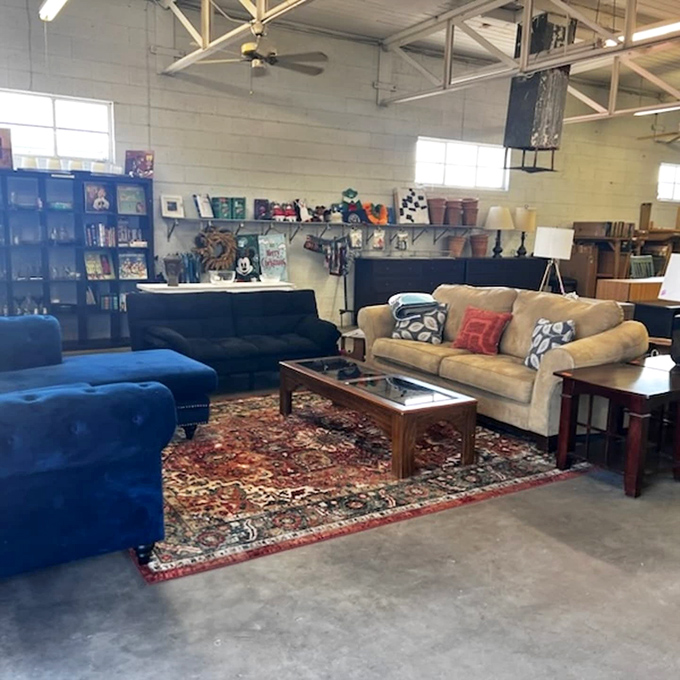 Living room vignettes that spark imagination&mdash;that blue armchair paired with the beige sofa? It's not just furniture, it's possibility.