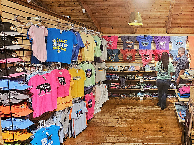 Mountain chic meets souvenir central &ndash; because who doesn't need a bear shirt with their biscuits?