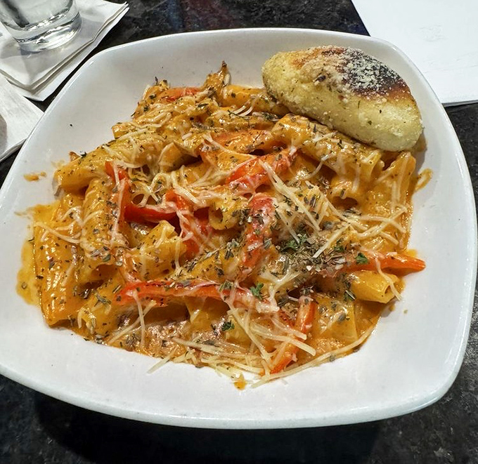 Spicy Rigatoni that would make an Italian grandmother nod in approval &ndash; the pasta equivalent of getting a hug from someone who really means it.