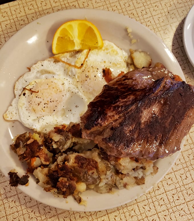 Steak and eggs&mdash;the breakfast of champions and the lunch of those who don't care what time it is when hunger calls.