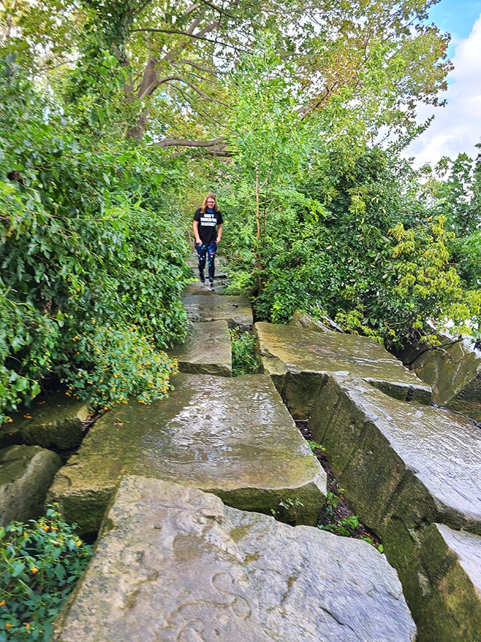 Nature's staircase or ancient ruins? Either way, this stone walkway offers adventure just steps away from your beach towel.