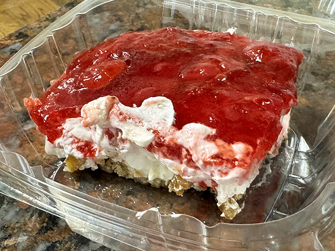 Strawberry pretzel pie that hits all the notes &ndash; sweet, salty, creamy, and fruity &ndash; like a perfectly composed edible symphony in a takeout container.