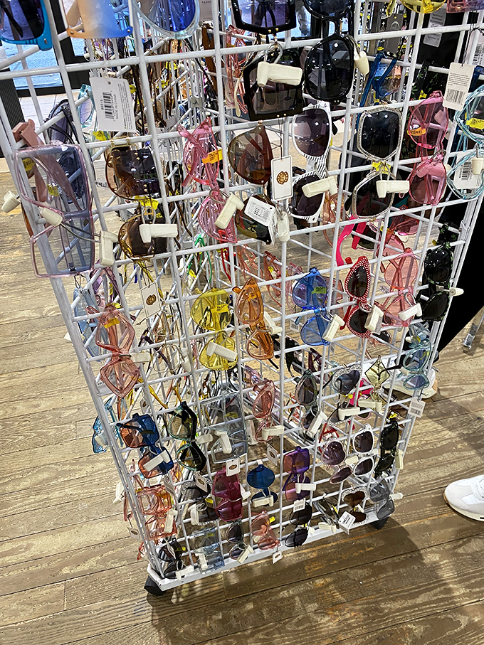 Sunglasses spin like a kaleidoscope of style, offering protection from both harsh sunlight and harsh fashion judgment.