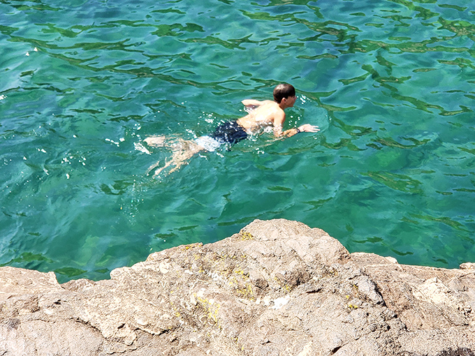 That brave swimmer discovered what locals know: Lake Superior's summer warmth lasts about five perfect minutes.