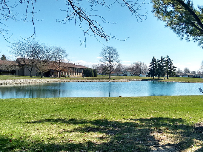 Tranquil waters reflect Berne's peaceful approach to life. This pond doesn't need Instagram filters&mdash;it's naturally this photogenic all year round.