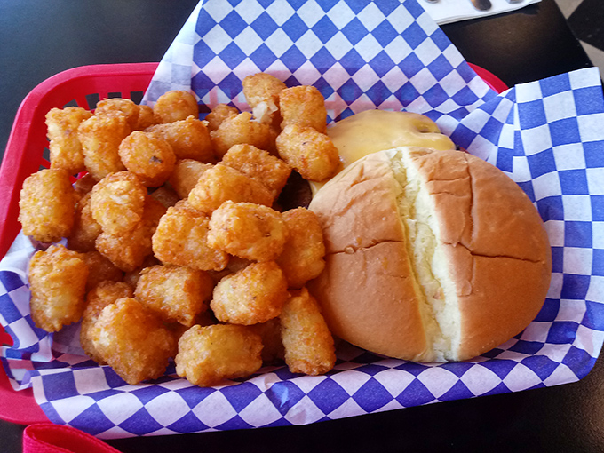 Tater tots: proof that the best things in life are golden, crispy, and come in baskets. The perfect sidekick to any diner adventure.