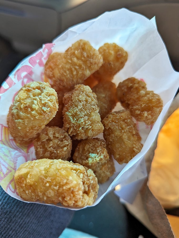 Tater tots: the comfort food that bridges generations. Crispy outside, fluffy inside, and absolutely zero pretension.