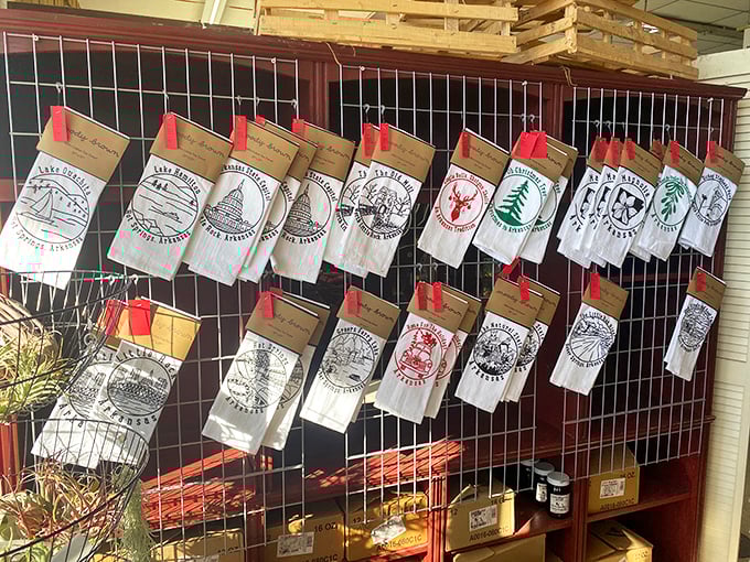 These aren't just tea towels&mdash;they're geography lessons hanging on display. Each one a souvenir from places someone loved enough to remember.