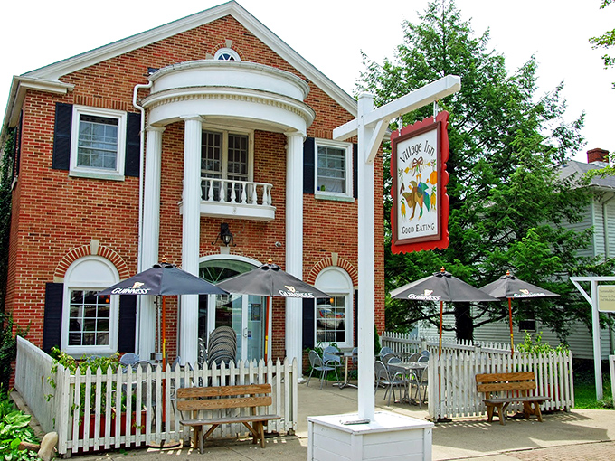 The Village Inn's stately brick facade and white picket fence scream "come in and stay awhile." Their legendary burger is worth crossing county lines for.
