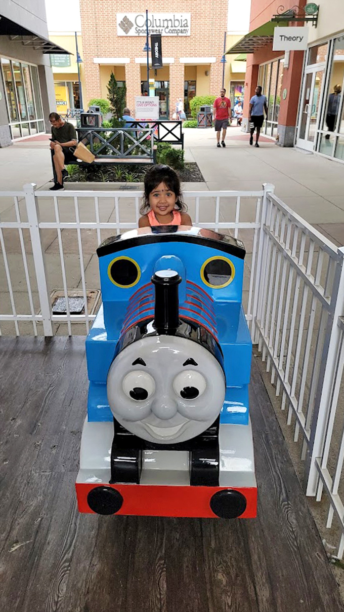 The Thomas the Tank Engine ride &ndash; where childhood dreams come true and parents get a blessed three minutes of shopping peace.