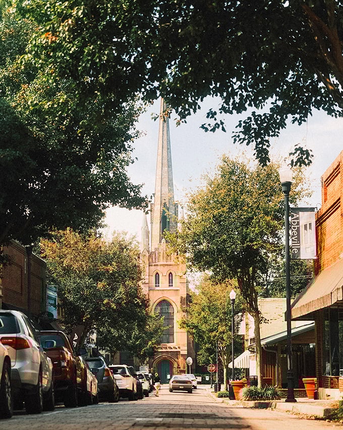 Trinity Episcopal Church's spire reaches skyward like a spiritual exclamation point, visible throughout town as if to say, "Look up once in a while!"
