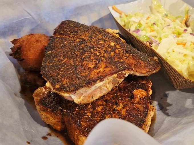 Blackened fish that doesn't hide behind sauce or garnish &ndash; just honest cooking that lets the ocean speak for itself.