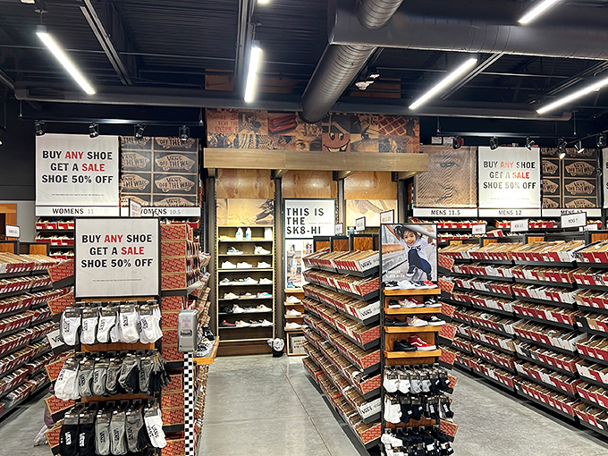 Vans footwear displays promise to put some serious spring in your step without breaking budgets.