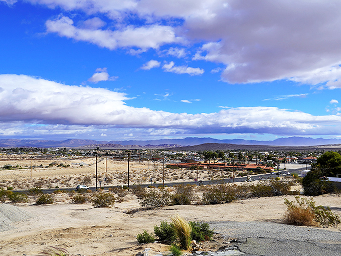 The vast desert sky puts on a cloud ballet over Twentynine Palms, where weather watching becomes a legitimate retirement hobby.