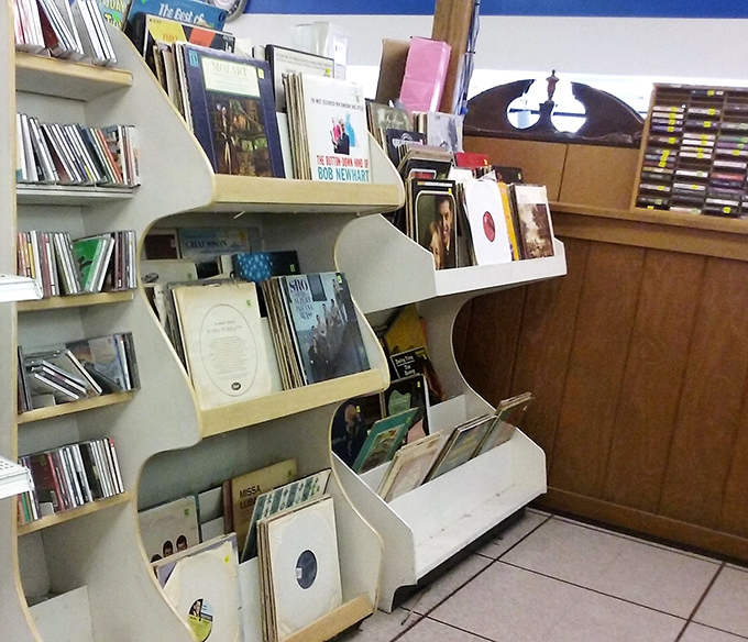 Vinyl treasures and forgotten albums line these shelves, where music lovers can rediscover the warm crackle that Spotify just can't replicate.