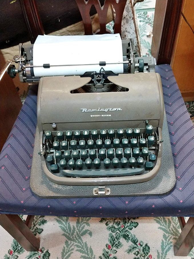 A Remington Quiet-Riter that's witnessed more first drafts, love letters, and resignation notices than any laptop ever will. 