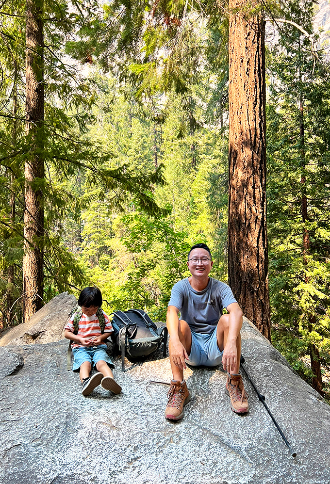 Perfect granite bleacher seats for nature's greatest show - no ticket required, just functioning leg muscles.