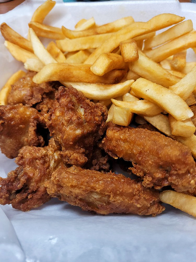 These chicken wings aren't trying to win awards with exotic flavors&mdash;they're just perfectly crispy, wonderfully seasoned reminders that simplicity often trumps complexity.