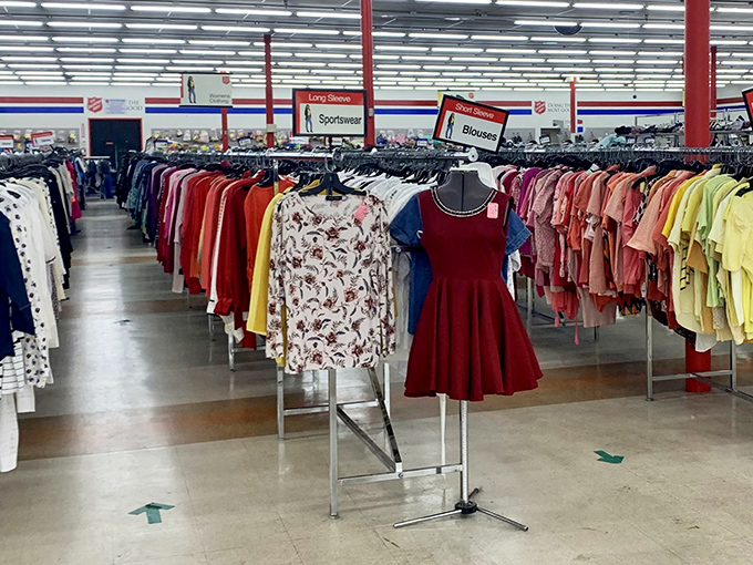 Fashion finds organized by color create a rainbow of possibilities. That red dress might just become your new signature piece for under $10.