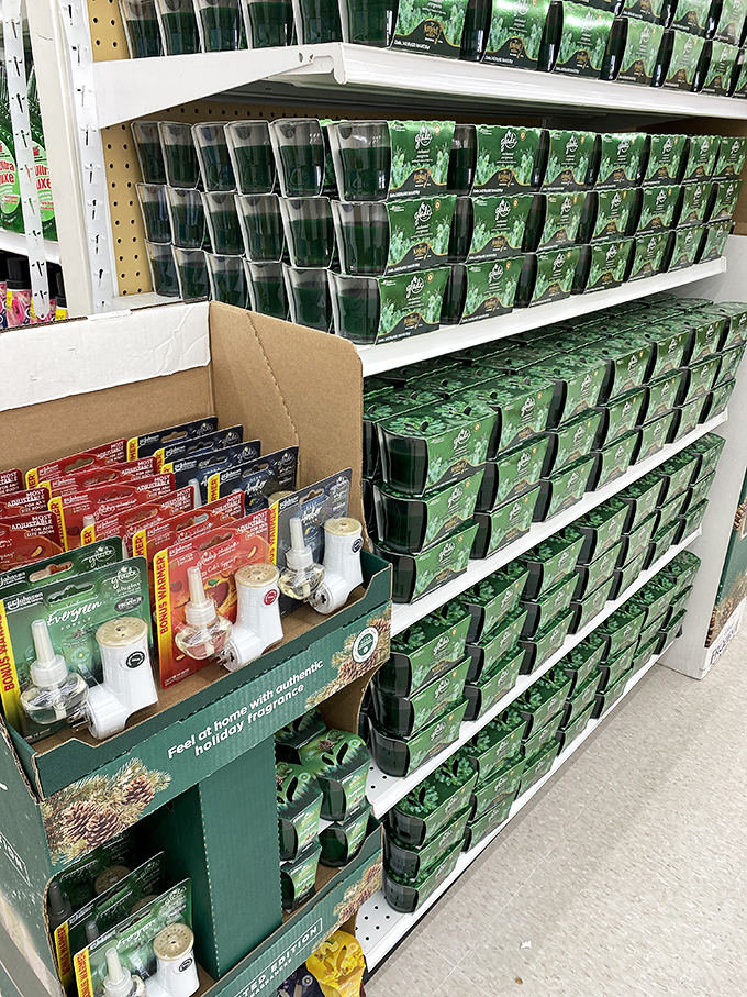 Air fresheners stacked with military precision&mdash;because nothing says "I've got my life together" like a home that smells like cinnamon apple.