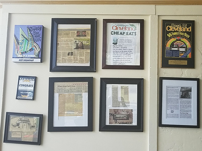 The wall of fame tells the story &ndash; newspaper clippings and awards that prove Big Al's isn't just beloved by locals but recognized as a Cleveland institution.