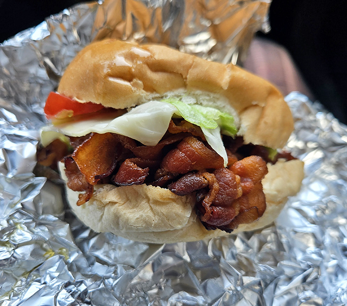 The BLT that's having an identity crisis as a bacon sandwich &ndash; and nobody's complaining about this delicious confusion.