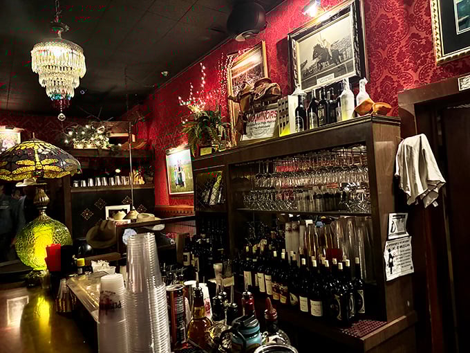 The bar doesn't just serve drinks; it tells stories through bottles, where Pendleton Whisky holds court like the local celebrity it is.