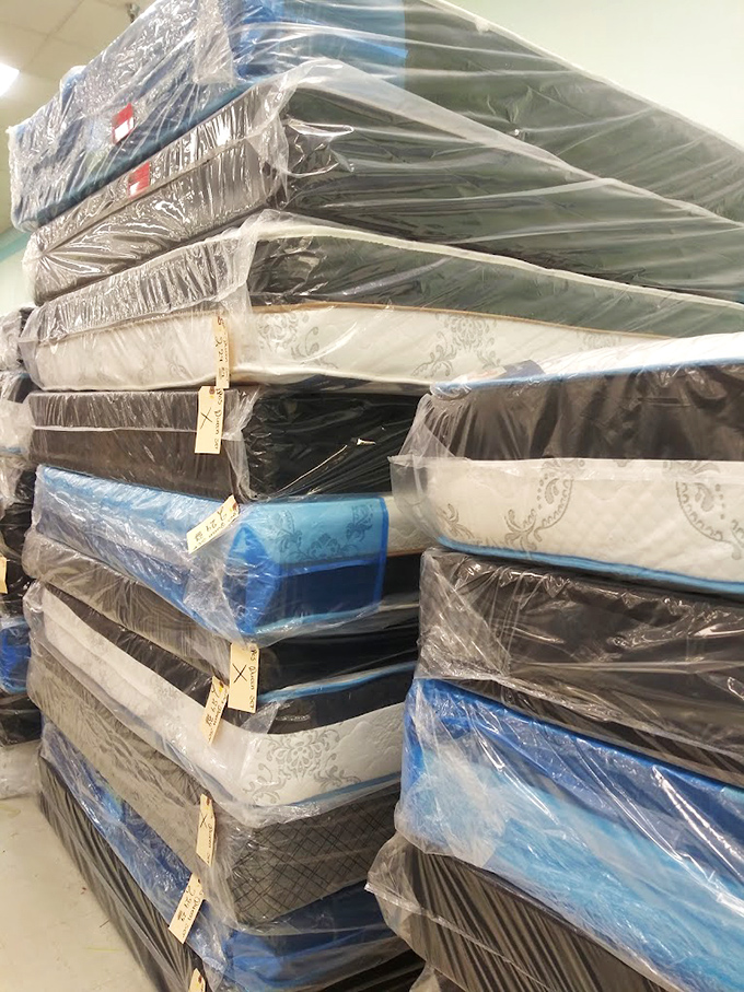 The mattress mountain: where dreams come at discount prices. Sleep never looked so good&mdash;or so affordable!
