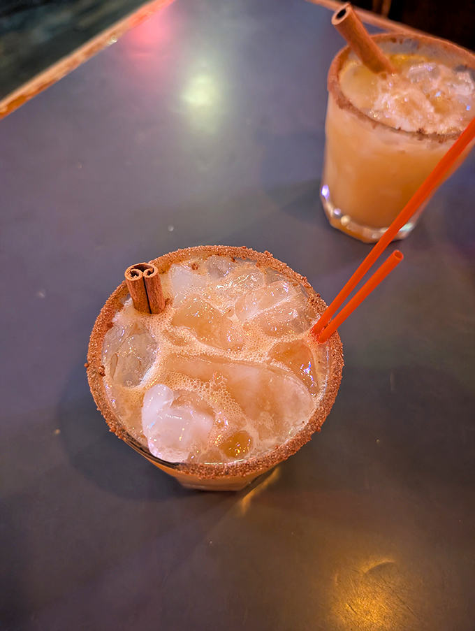 Cinnamon-rimmed cocktails that taste like vacation, even if you're just playing hooky from work on a Wednesday afternoon.