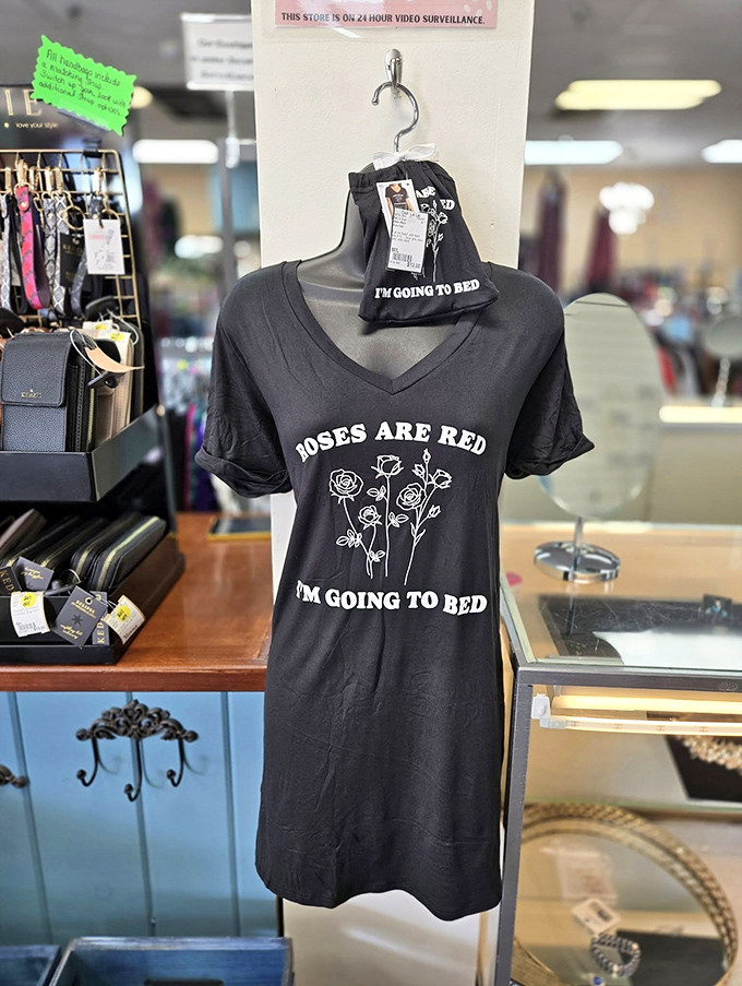 For those nights when roses are red and your energy level is dead. This nightshirt speaks the universal language of "leave me alone."