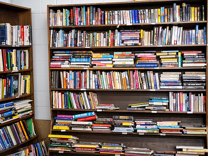 The book section rivals small-town libraries, where dog-eared bestsellers nestle against forgotten classics, all waiting for their next reader relationship.