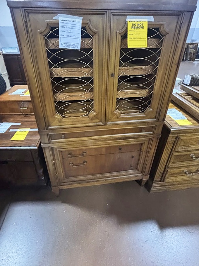 Solid wood cabinets with character that modern furniture stores simply cannot replicate or match.