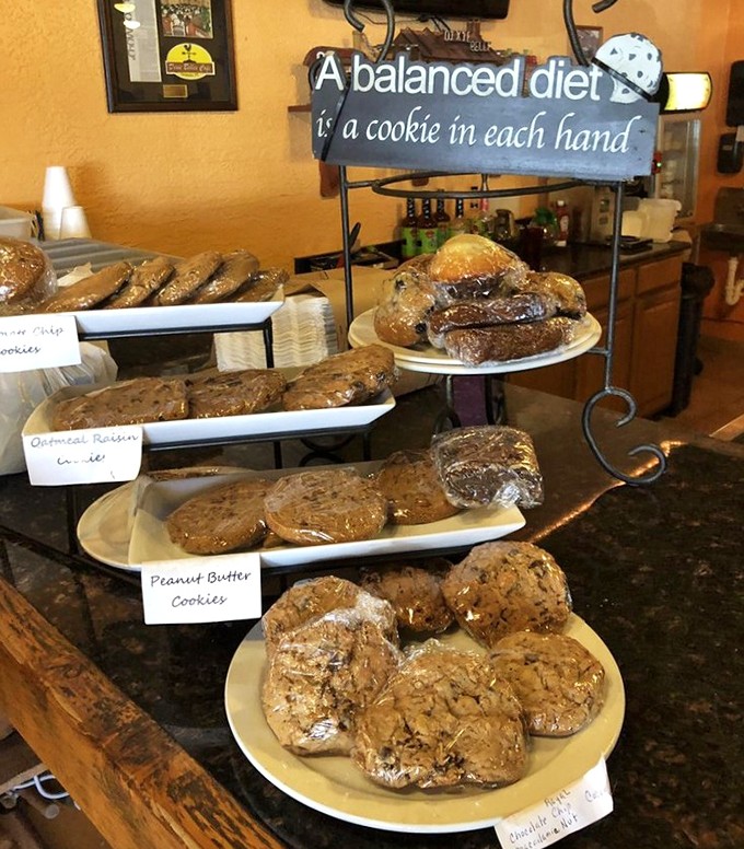 A balanced diet is a cookie in each hand &ndash; words to live by at Dixie Belle's, where homemade cookies tempt even the strongest willpower.