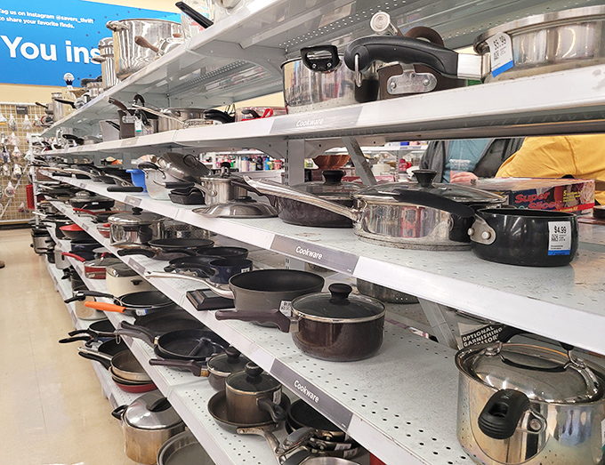Cookware paradise for culinary adventurers&mdash;where cast iron skillets with decades of seasoning wait to transform your Tuesday night dinners.
