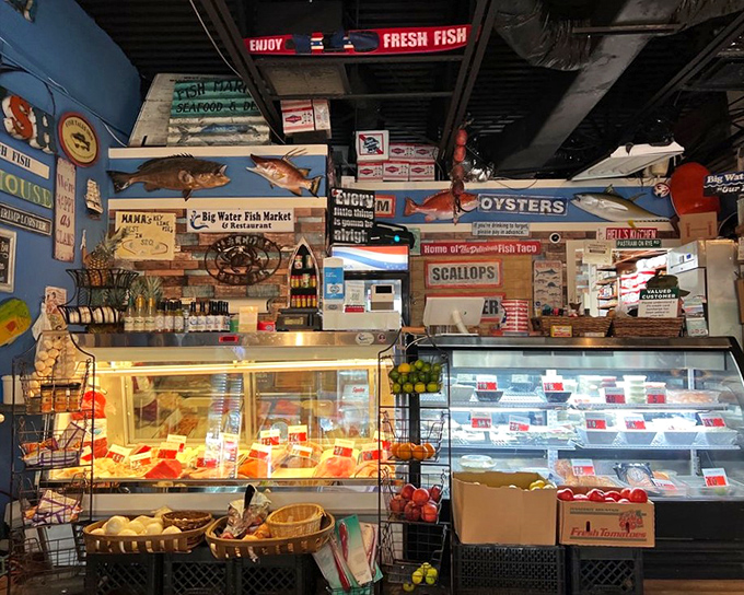 At the counter, seafood dreams become reality. This is where the magic happens, where today's catch becomes tonight's dinner conversation.