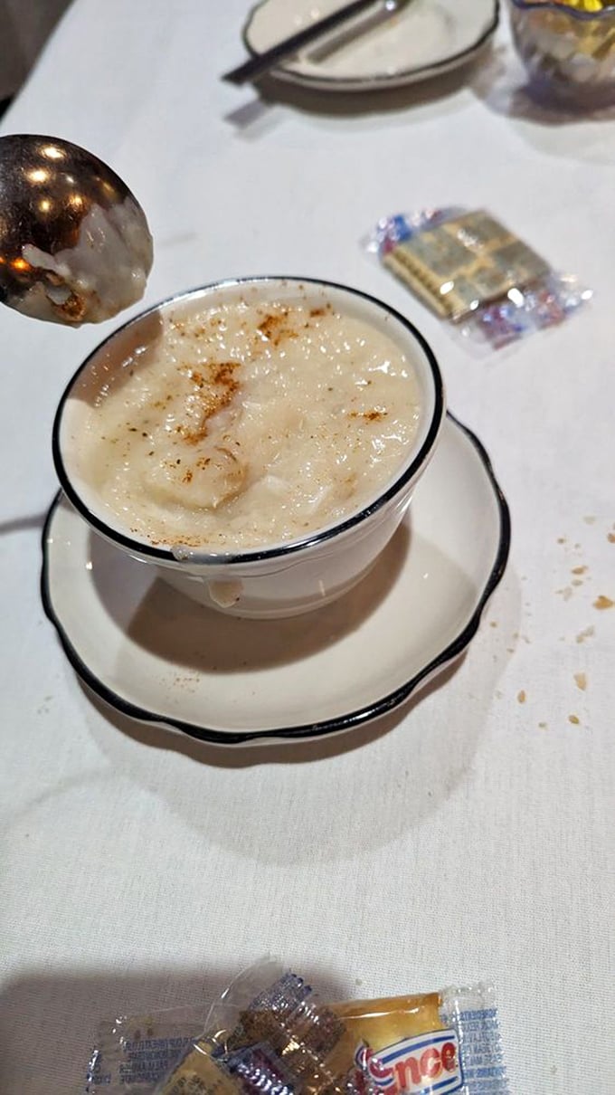 Bread pudding that doesn't so much say "comfort food" as it shouts it through a megaphone while wrapping you in a warm hug.